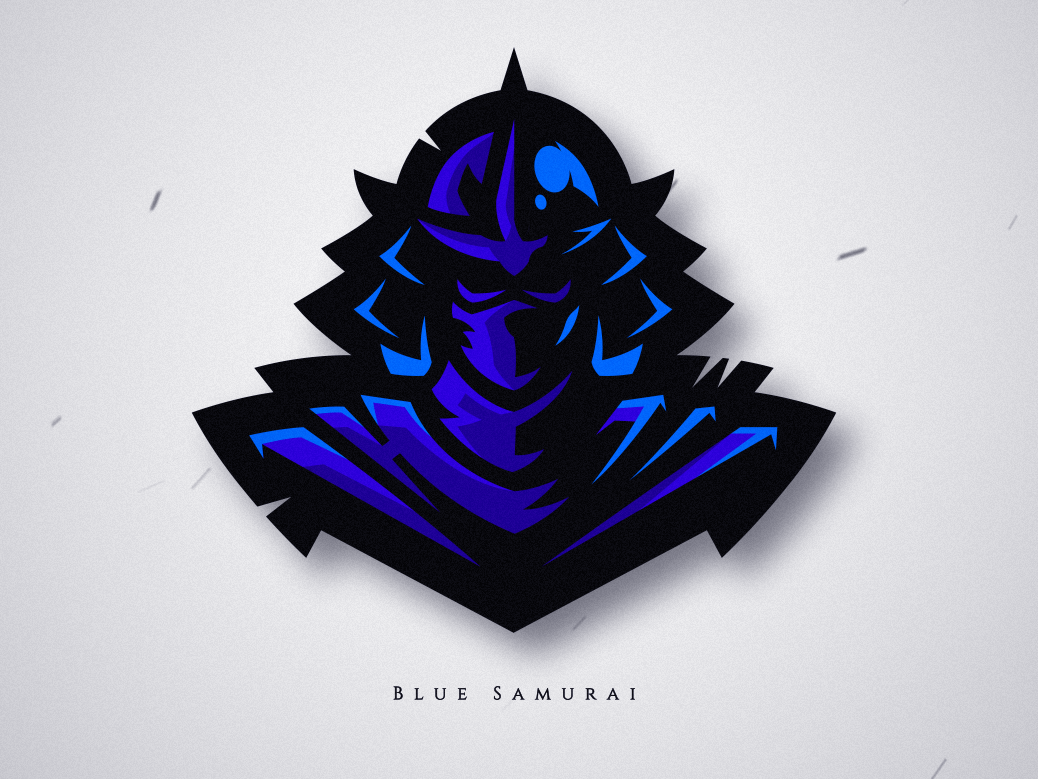 Blue Samurai Mascot 2 by Lucas "Prismal" on Dribbble
