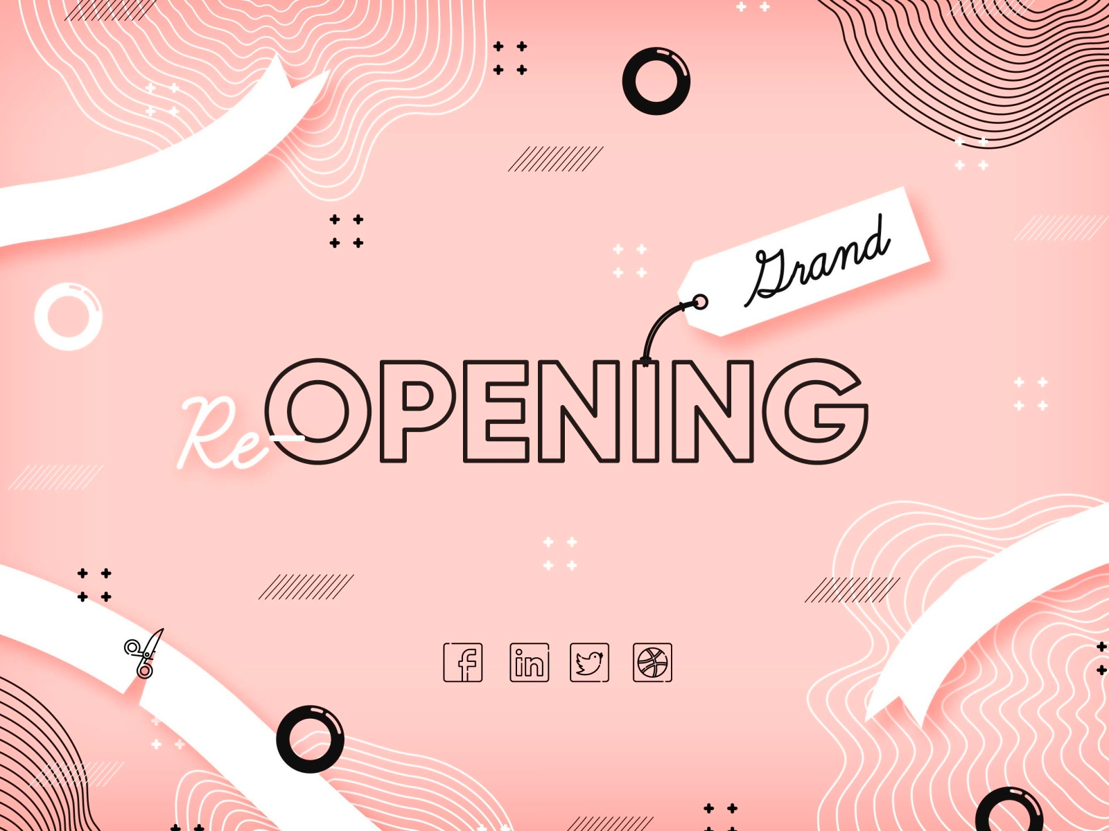 Grand re opening background by Bouxii on Dribbble