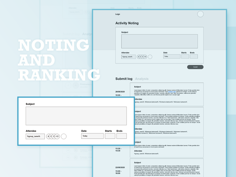 Activity noting and ranking platform by Tangram Space on Dribbble