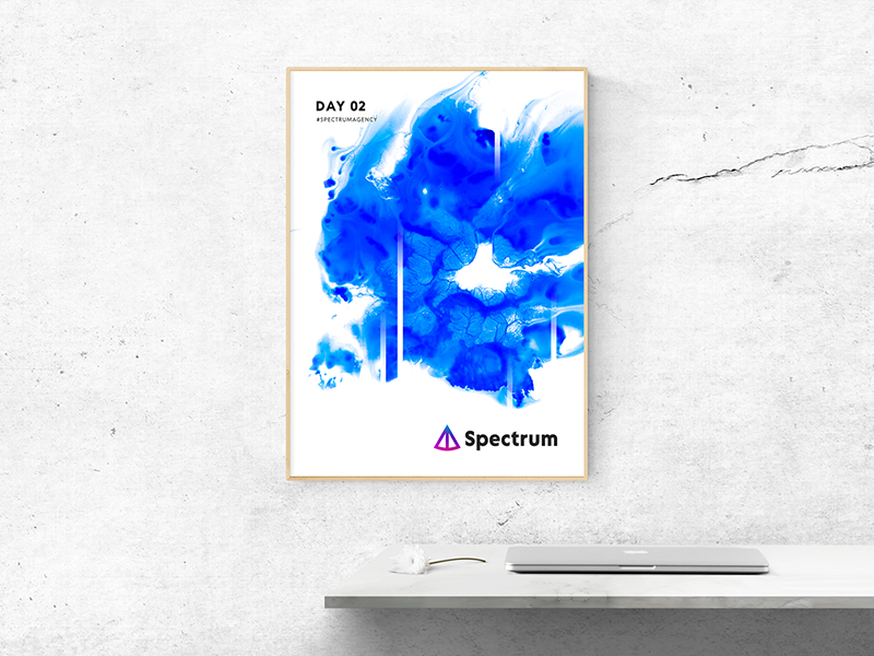 Spectrum agency poster by Ruslan Vasiliev on Dribbble