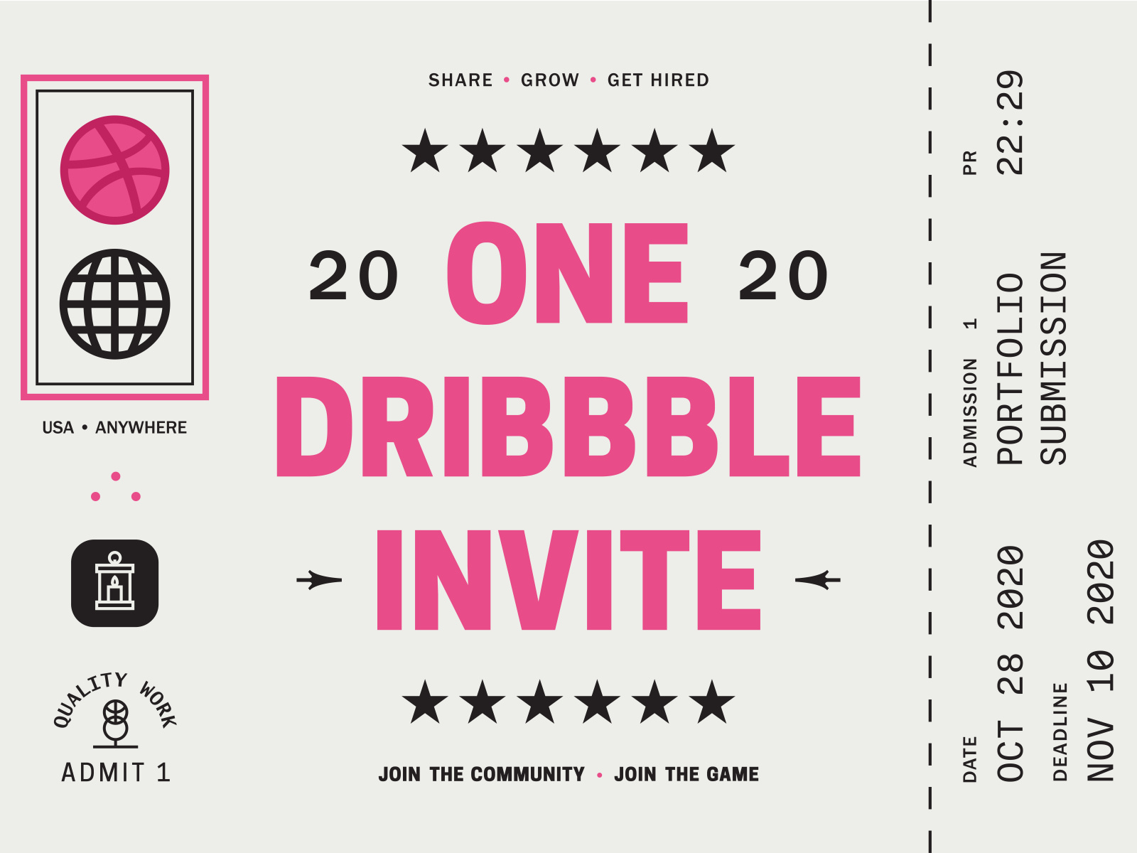 1 Dribbble Invite by Jordan Eskovitz on Dribbble