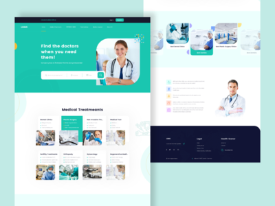 Health/medical landing page by Haris Hekic on Dribbble