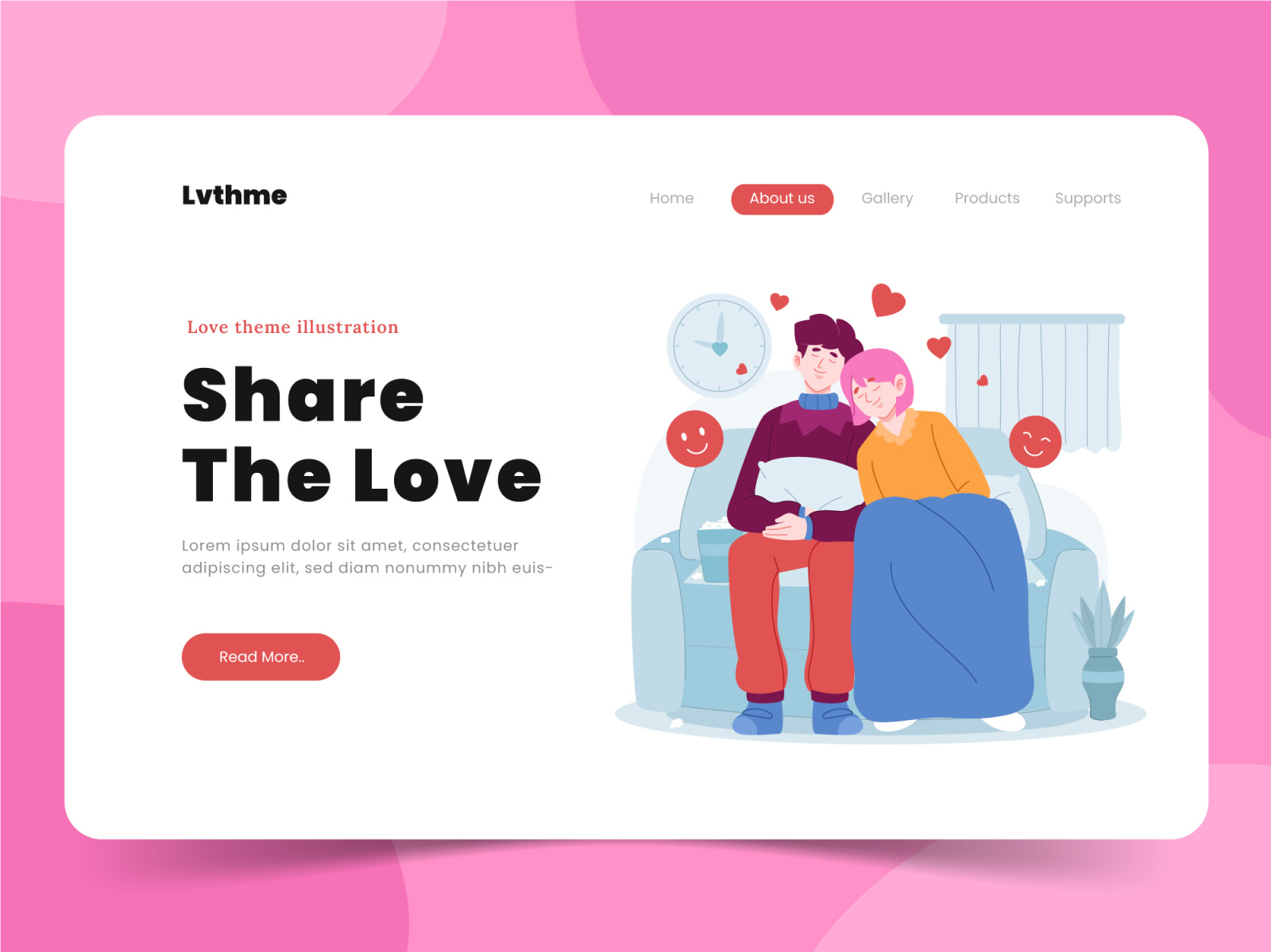 Love Theme - Landing page by Yuge Afrianto on Dribbble