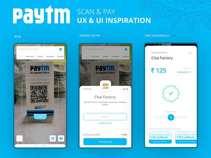 Paytm Scan & Pay UX & UI Inspiration by Darshan Suthar on Dribbble