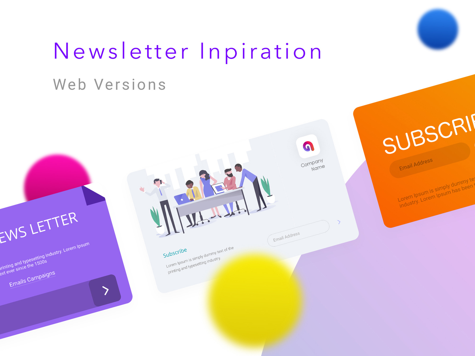 Newsletter Inspiration for Websites by Darshan Suthar on Dribbble