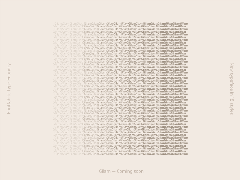 Gilam by Fontfabric on Dribbble