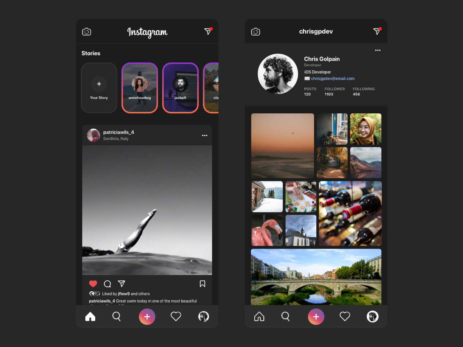 Instagram Redesign Concept by Filippo Zanfini on Dribbble