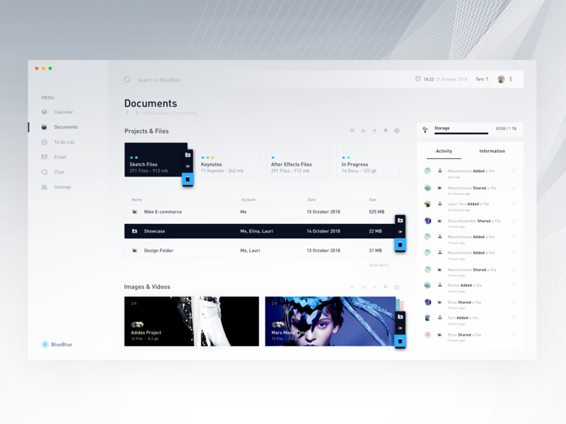 Deniz Kurtcepe / Projects / BlueBlue Dashboard Showcase | Dribbble