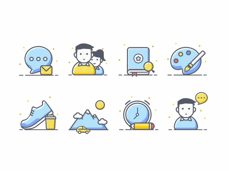 Icon Set by pandorawing on Dribbble