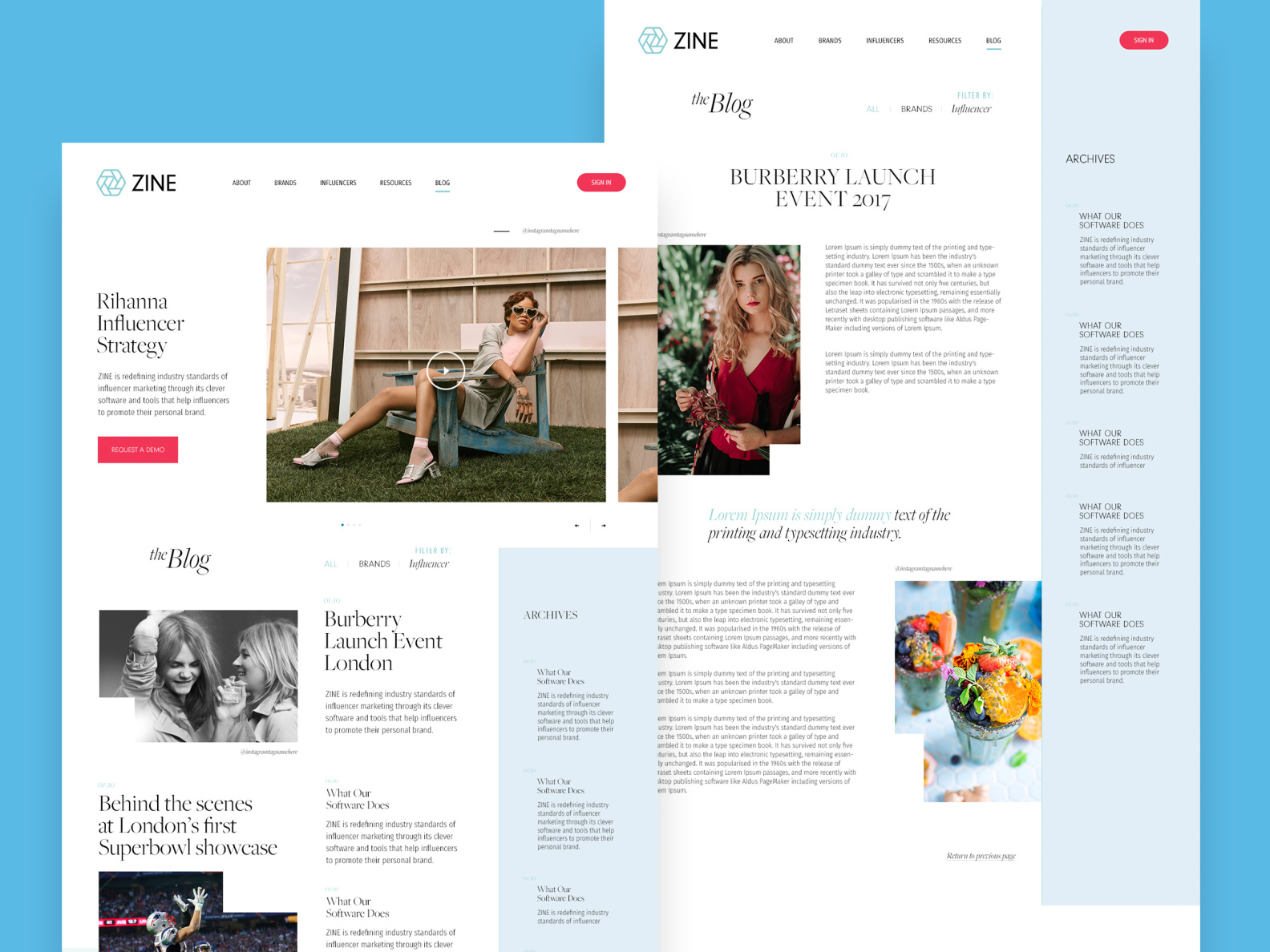 Blog by STRMLINED on Dribbble