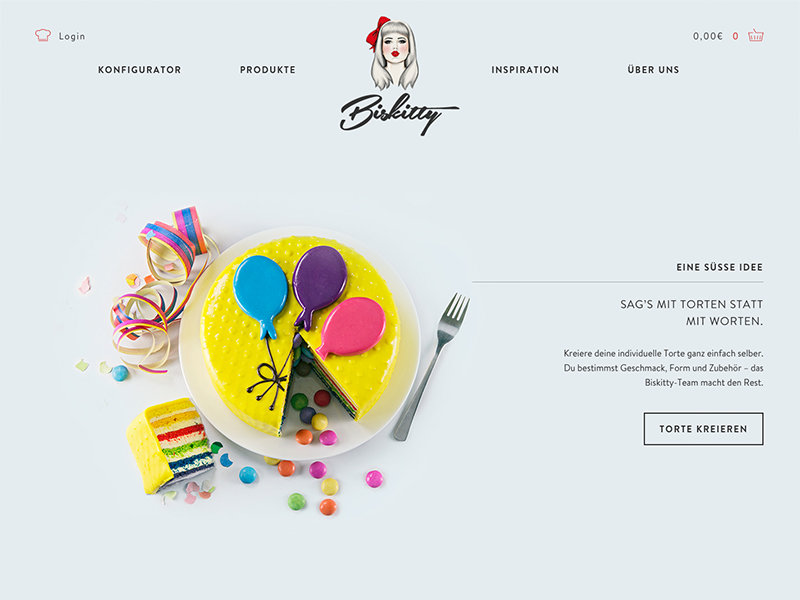 Biskitty Cake-Configurator by Stefan Ulrich on Dribbble