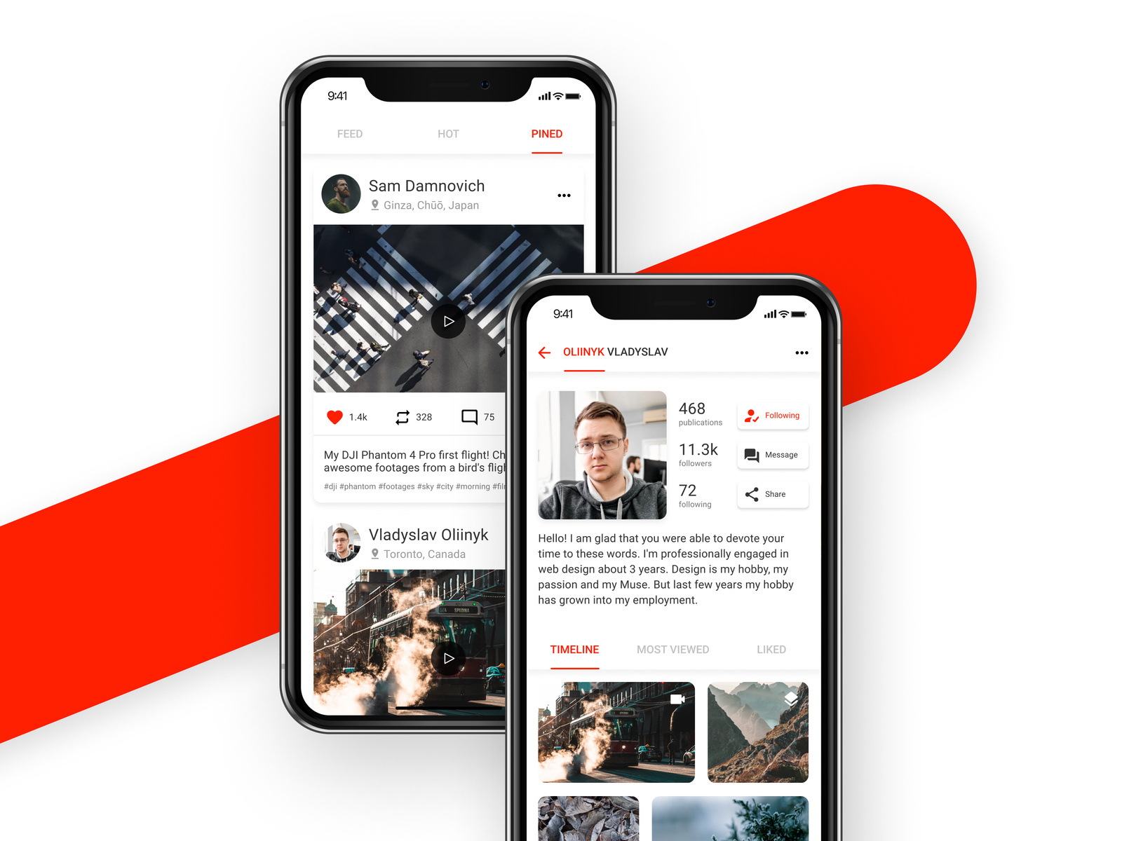 Social media sharing app concept UI by Vladyslav on Dribbble