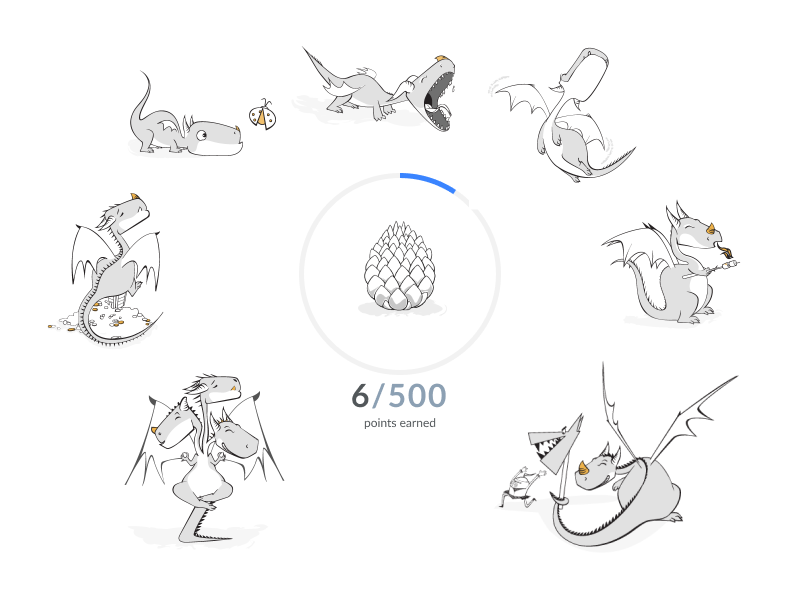 Dragon levels by Pixetic on Dribbble