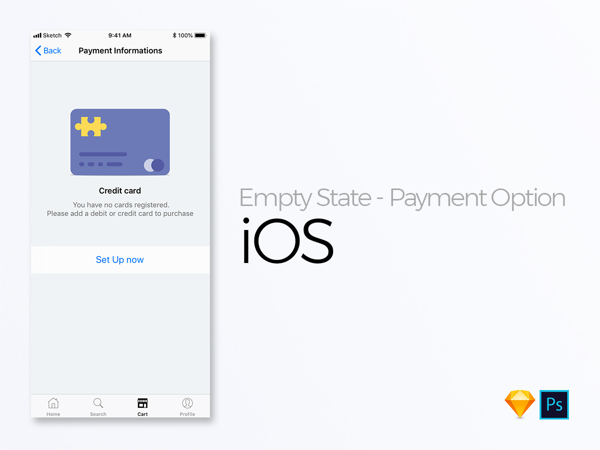 iOS - Empty State - Payment option by Marco Verri on Dribbble iOS - Empty State - Payment option by Marco Verri on Dribbble