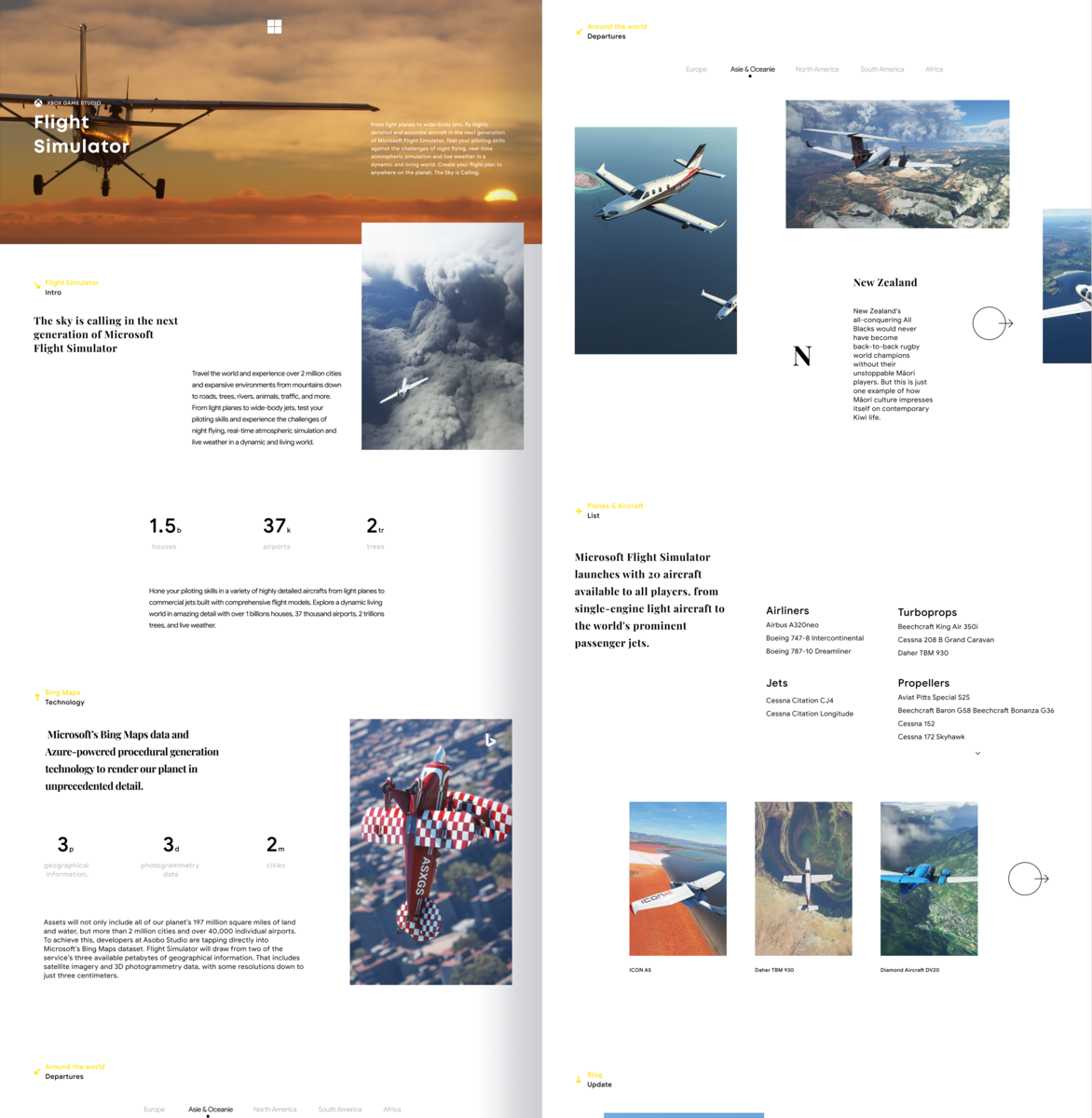 Microsoft Flight Simulator | Simplified Website by Grégory Arsène on ...