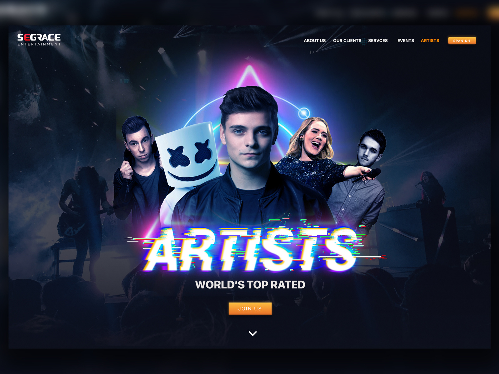 Entertainment WebSite Artist Landing Page by Pulasthi Ranawaka on Dribbble