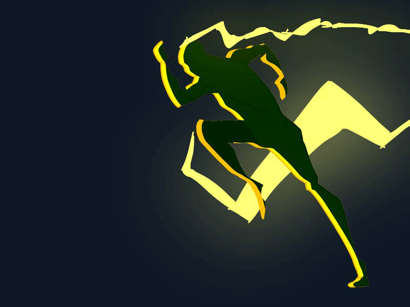 Lightning run by Marvin Te on Dribbble