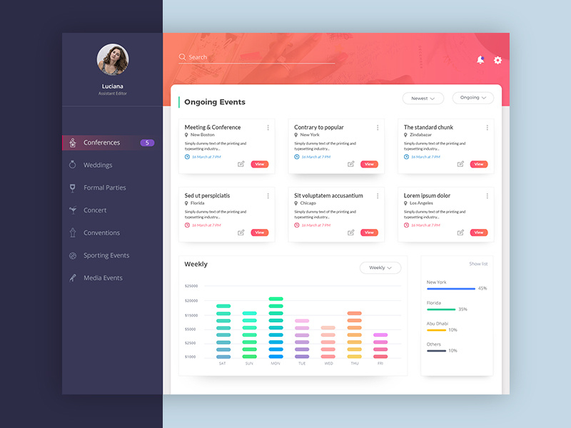 Event Management Dashboard by Ahmed Manna on Dribbble