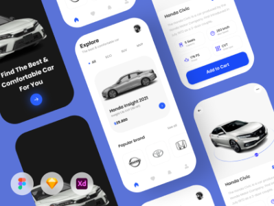 Car Application Design by Usman Jalal on Dribbble