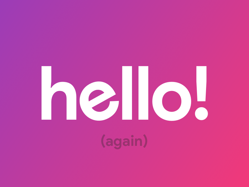 hello! (again) by Dhanish Chhajer on Dribbble