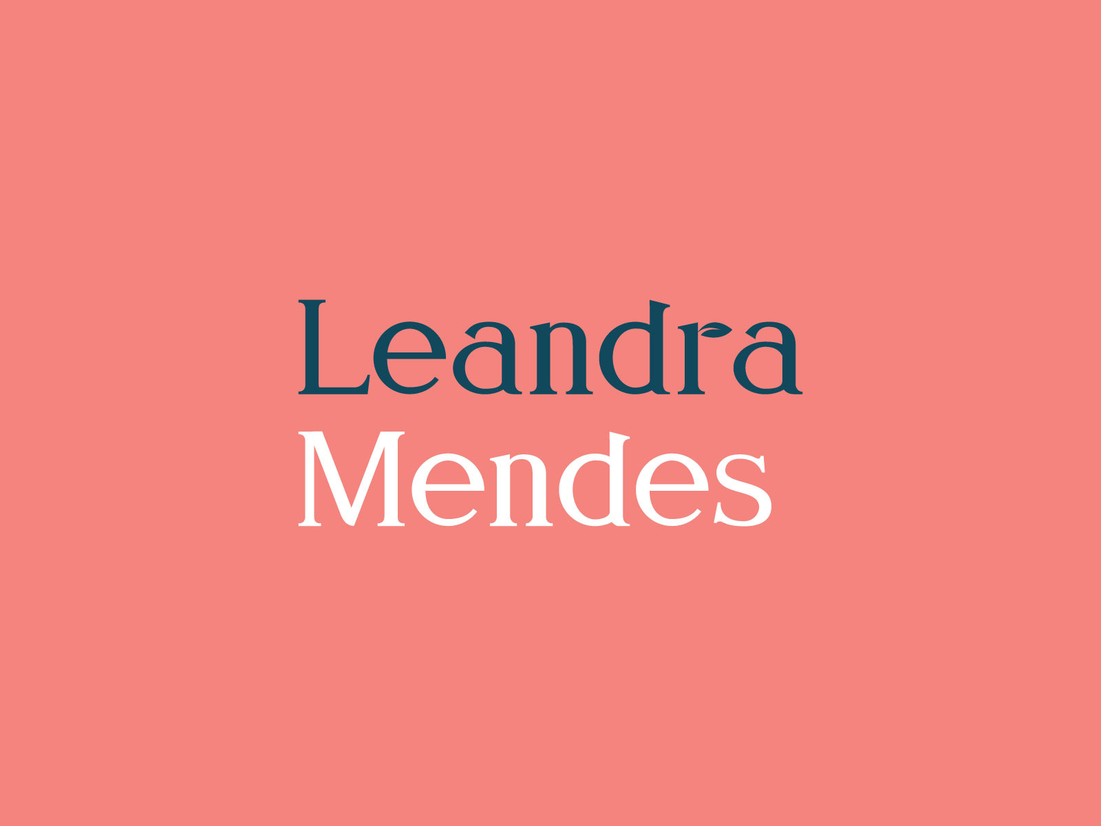 Leandra Mendes - logo option by Rowan Toselli on Dribbble
