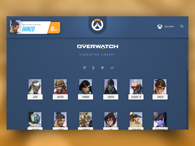 Overwatch Dashboard by Joseph A Barrientos on Dribbble