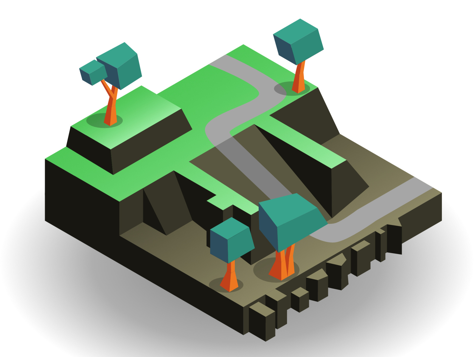 Isometric Forest by Jana Ratkova on Dribbble