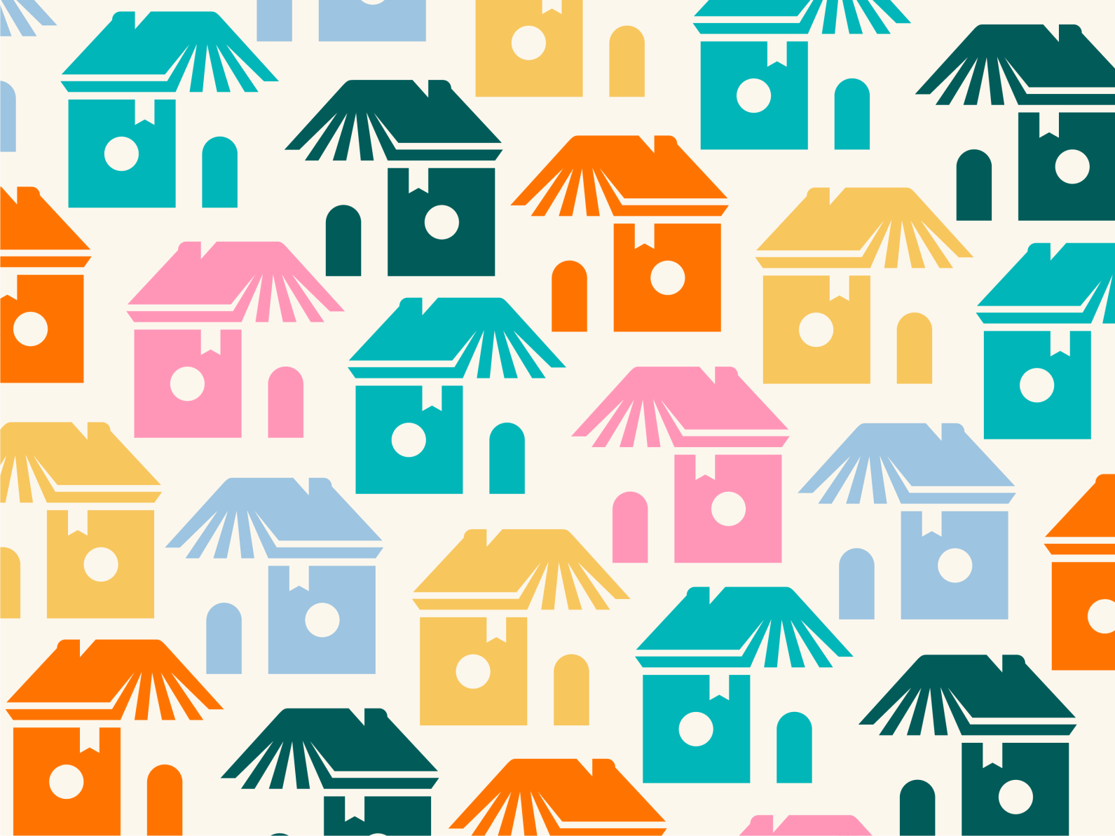 Storytime Village Pattern by Joe Hansen for Gardner Design on Dribbble