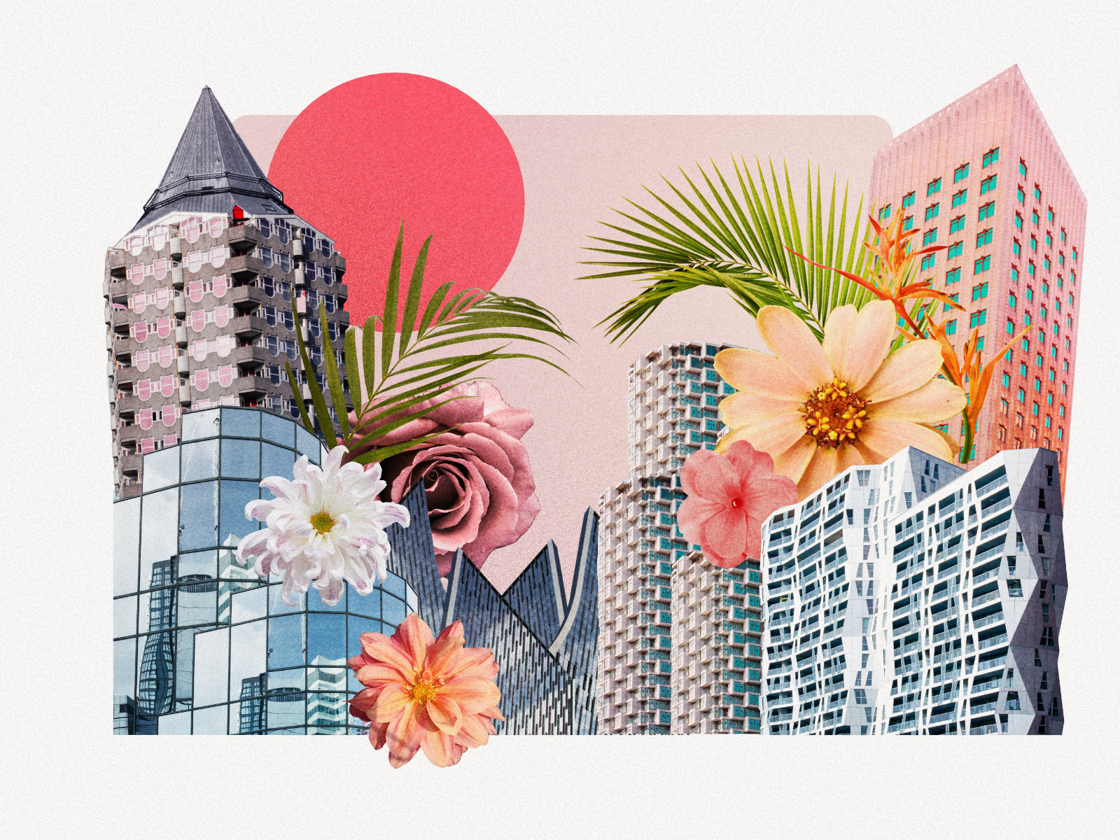 Visual collages for articles page by Camille Piot on Dribbble