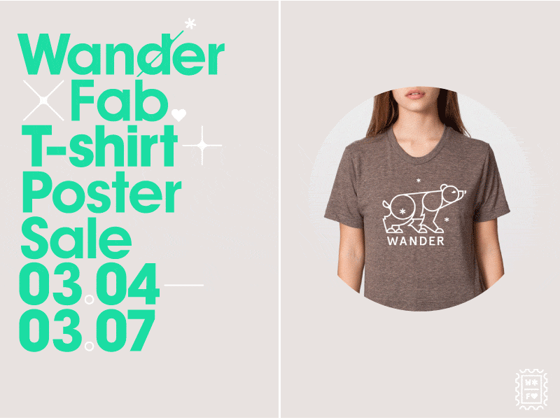 Wander Shirts Sale [GIF] by Keenan Cummings on Dribbble