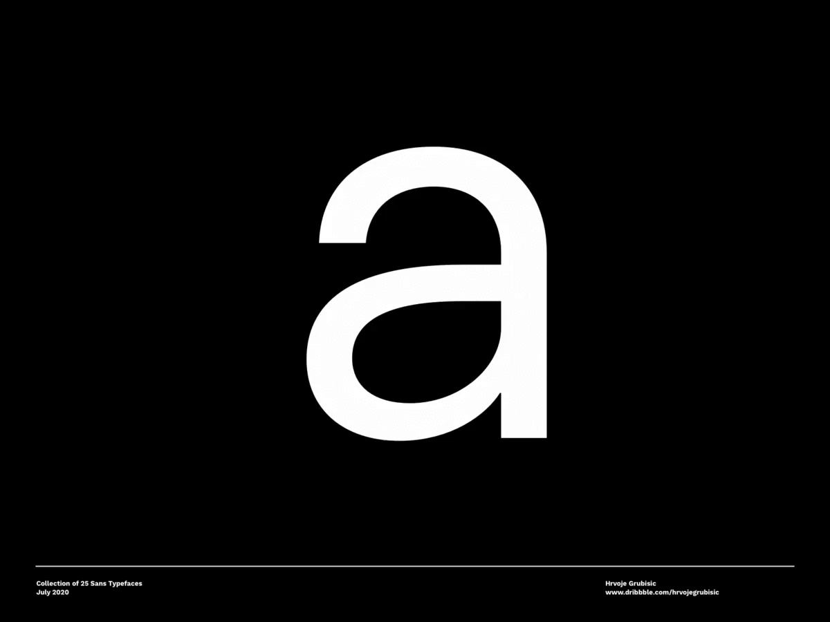 Collection of 25 Sans Typefaces by Hrvoje Grubisic on Dribbble