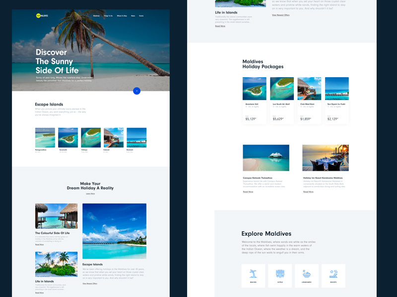 Visit Maldives Website by Hrvoje Grubisic on Dribbble