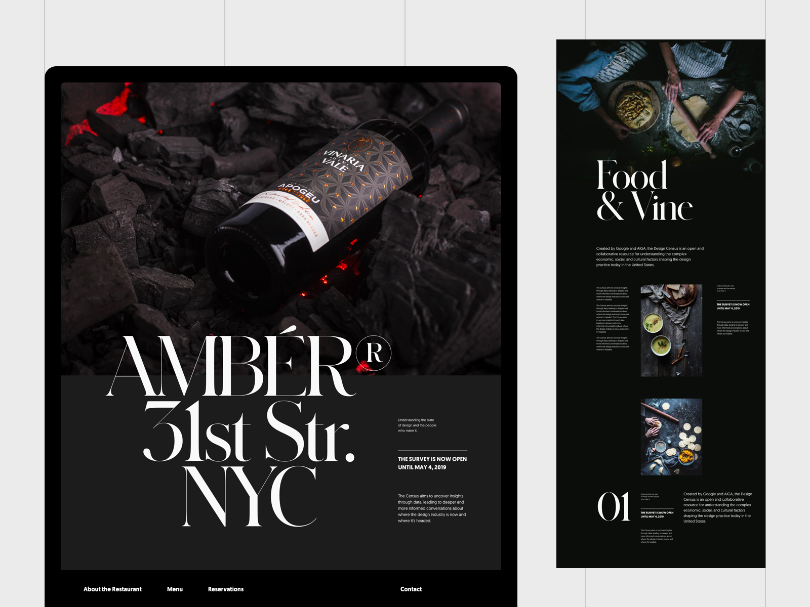 Amber Restaurant & Wine Bar by Hrvoje Grubisic on Dribbble