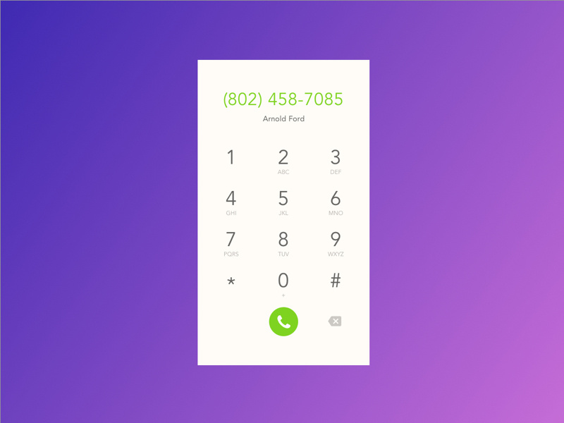 Daily UI #3 - Dial Pad by Tony Jin on Dribbble