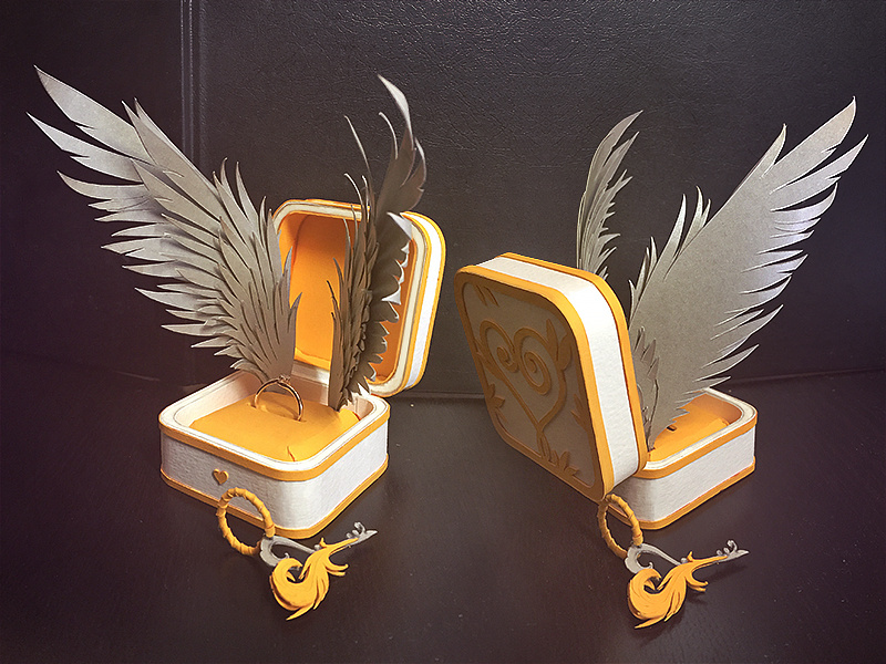 Paper Winged Box by Tsar_spb on Dribbble