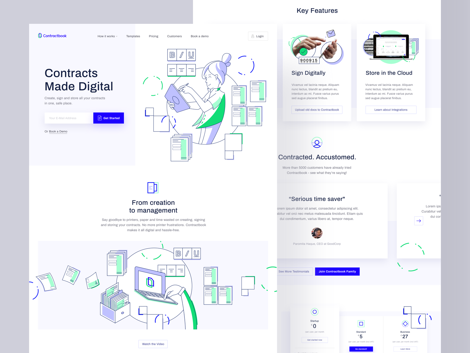 Contractbook Site by Dominik Bednarz for Contractbook on Dribbble