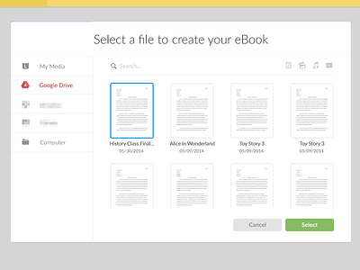 Custom File Picker by Cat Noone on Dribbble