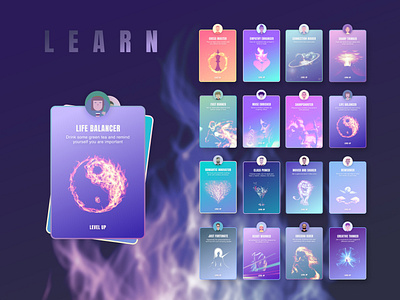 Achievement cards by David on Dribbble
