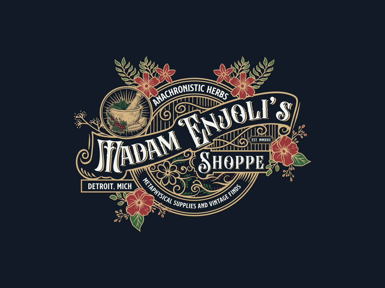 Madam Enjoli vintage Lettering Logo by Holidin on Dribbble