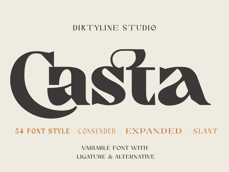 Casta – Display Sans Serif Font Sample by Grapbox™ on Dribbble
