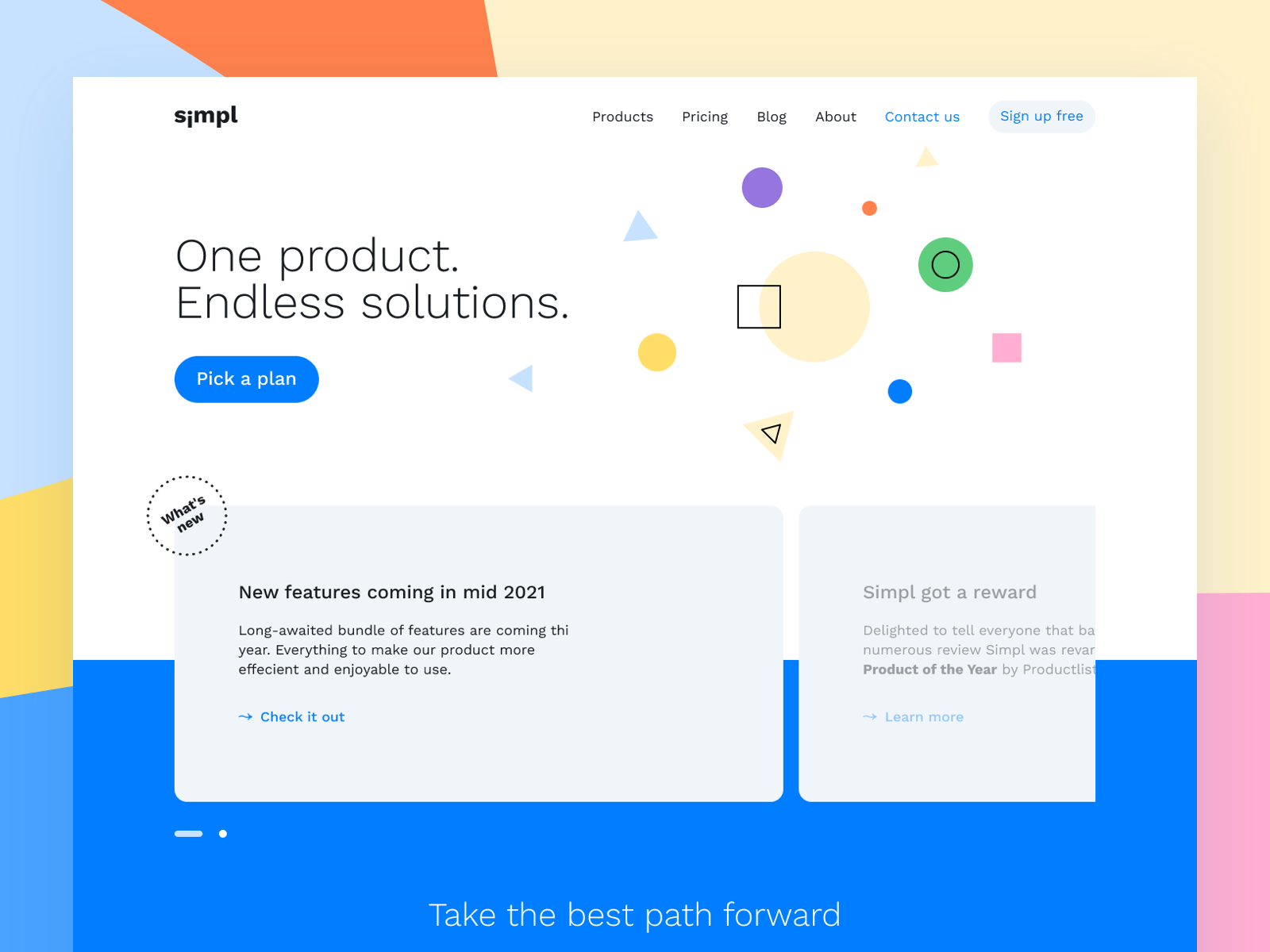 Simpl template by Olia Gozha on Dribbble