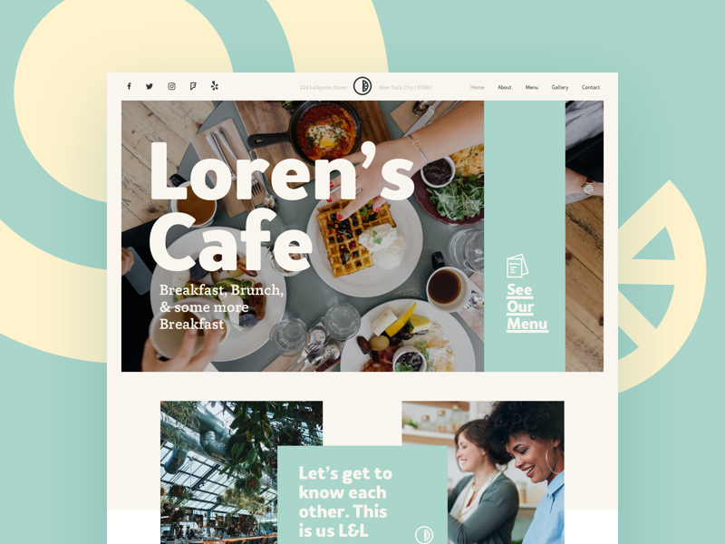 Local Cafe Homepage by Olia Gozha on Dribbble