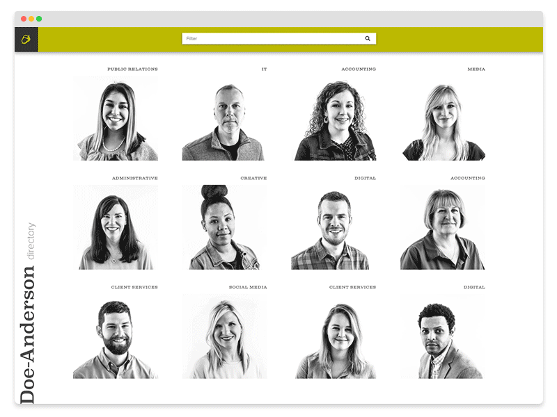 People Directory v2 by Patrick Hill on Dribbble