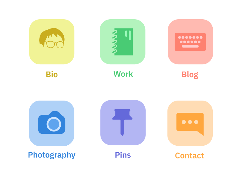 Personal Website / Iconography by Samuel Wong on Dribbble