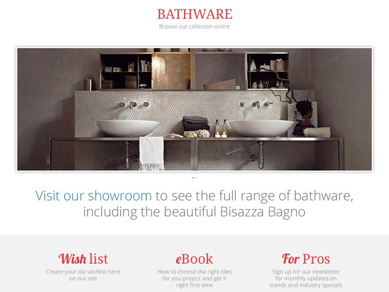 Bathware Website by Aaron Benjamin on Dribbble
