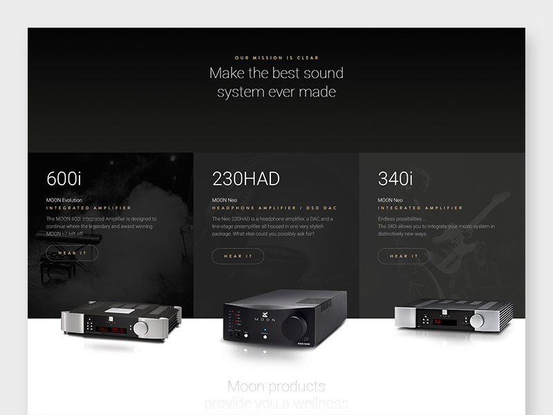 Simaudio - Product Section by Charles Nolin on Dribbble