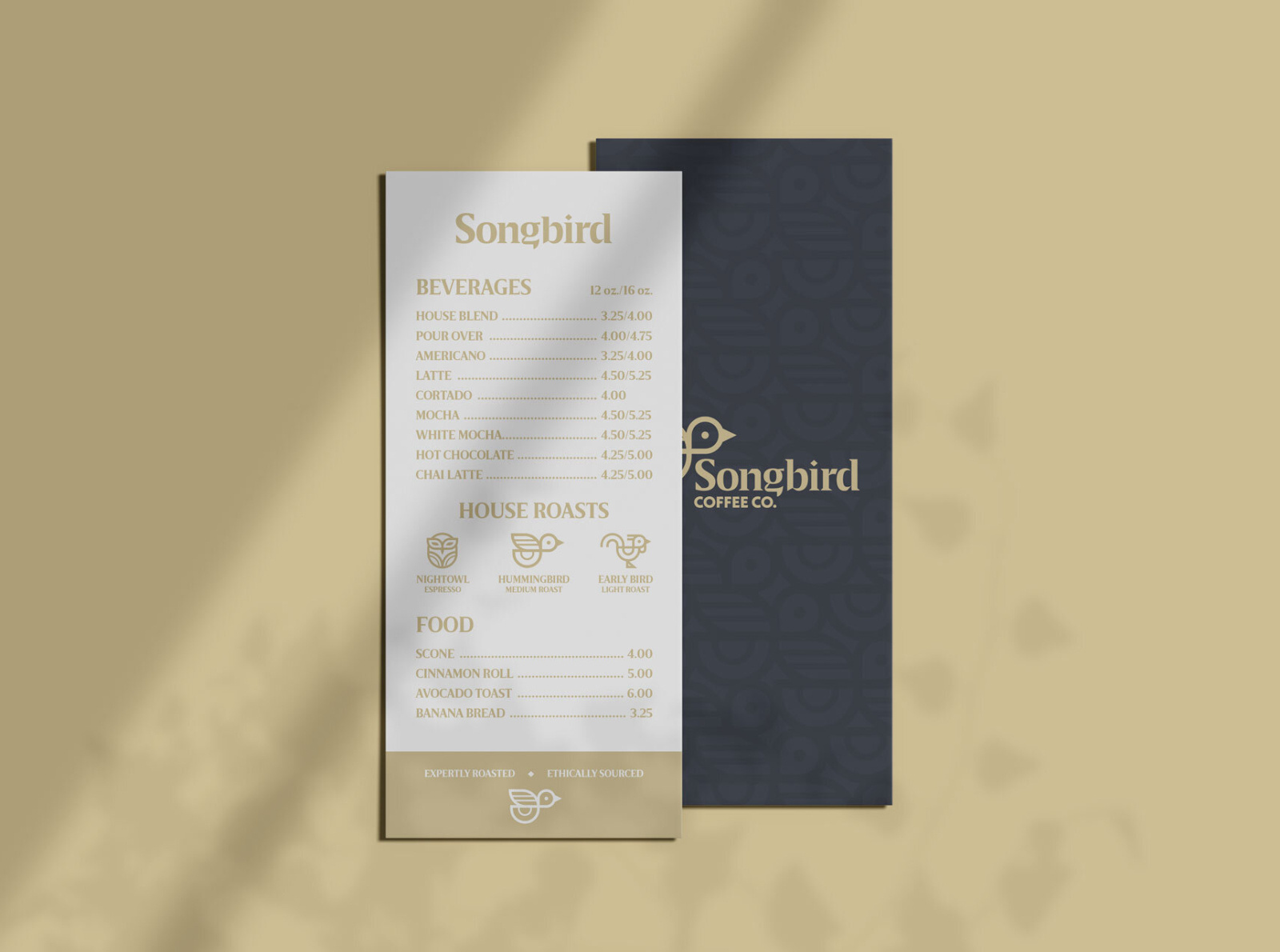 Songbird Menu by Cedric Wilder on Dribbble