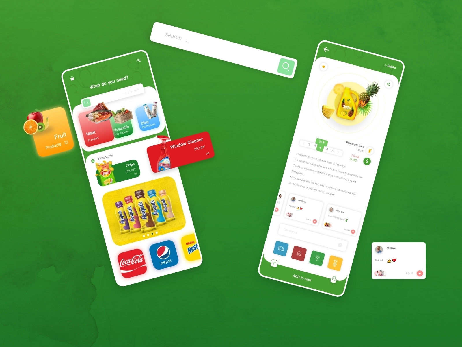 Grocery Store Application by Ali Ghajari on Dribbble