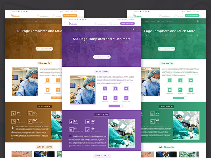 Klinik - HTML5 & CSS3 Responsive Template for Clinic by PepDev on Dribbble