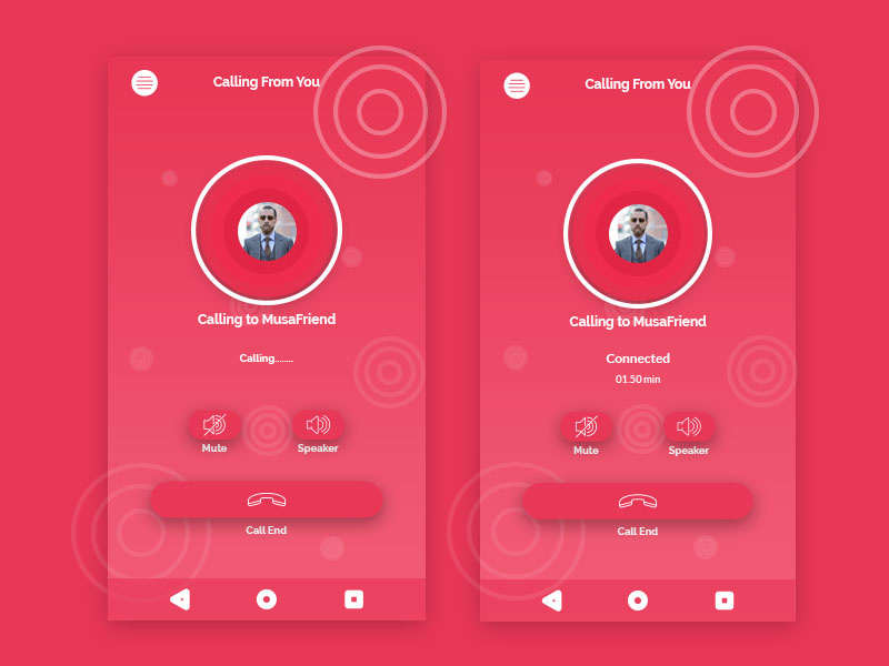 Calling Screen App by Md Zillur Rahman on Dribbble